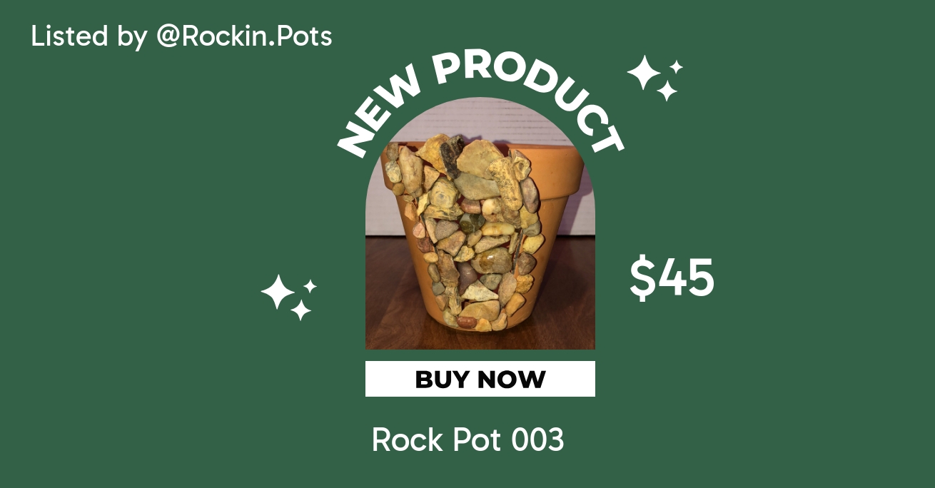 Rock Pot 003 ($45) from @Rockin.Pots